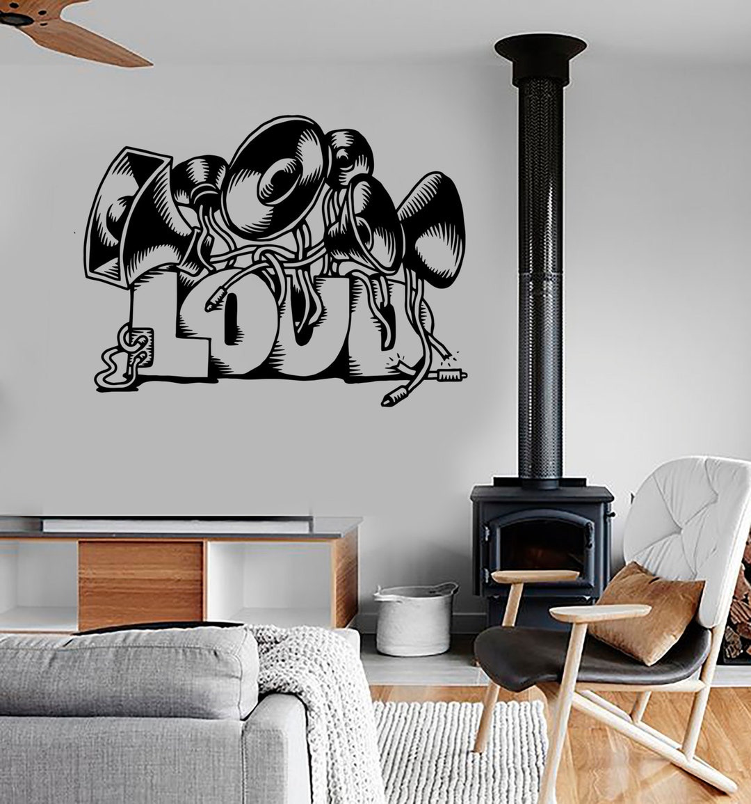 Wall Vinyl Music Set of Loud Speakers Guaranteed Quality Decal 1688dz ...