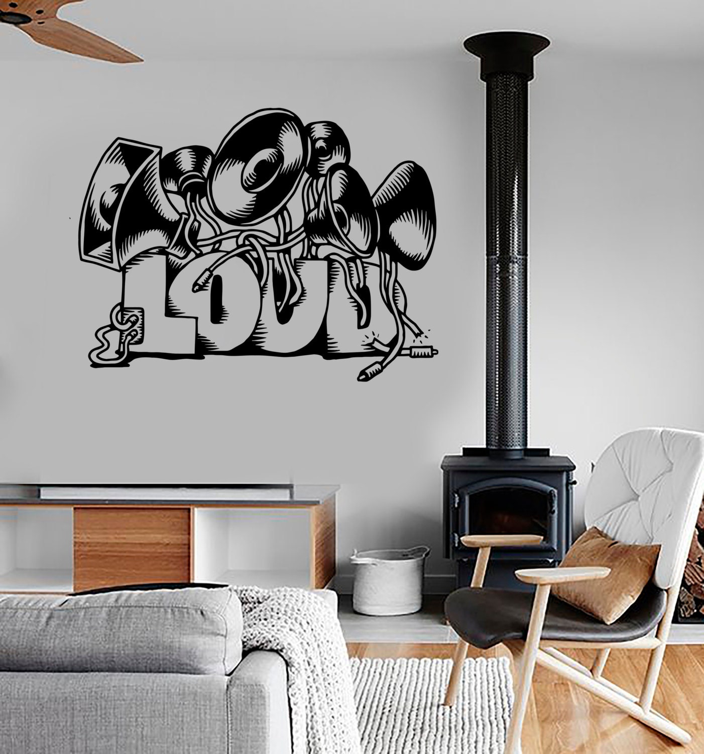 Wall Vinyl Music Set of Loud Speakers Guaranteed Quality Decal - Etsy