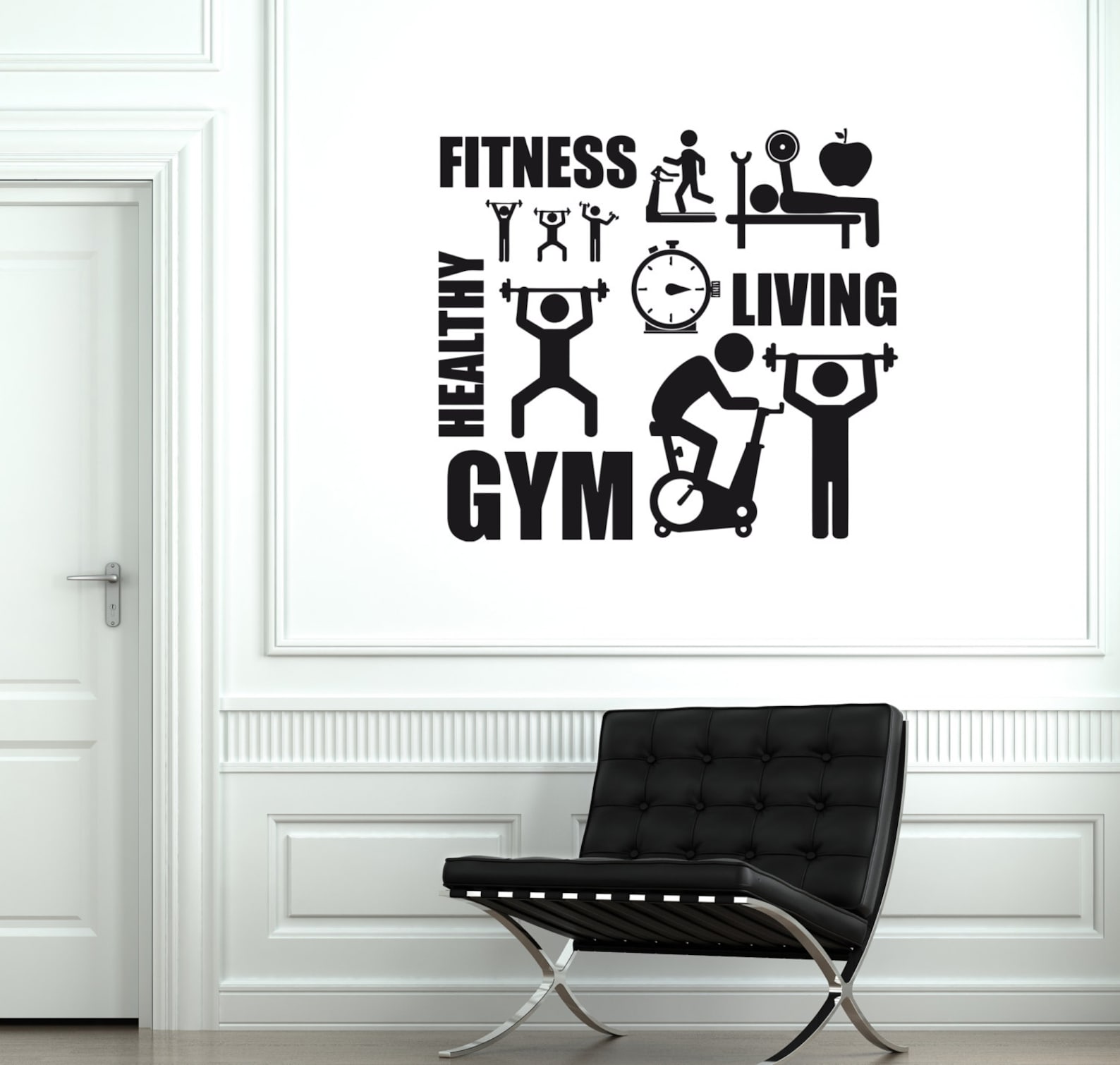 Wall Vinyl Decal Sport Activity Gym Fitness Healthy Life Decor 1930di ...