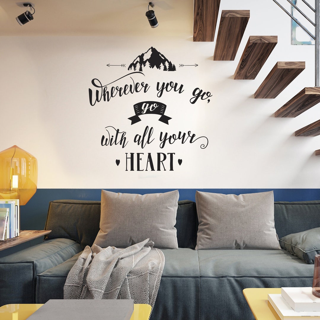Travel Quote Vinyl Wall Decal Hiking Camper Saying Lettering Camping ...