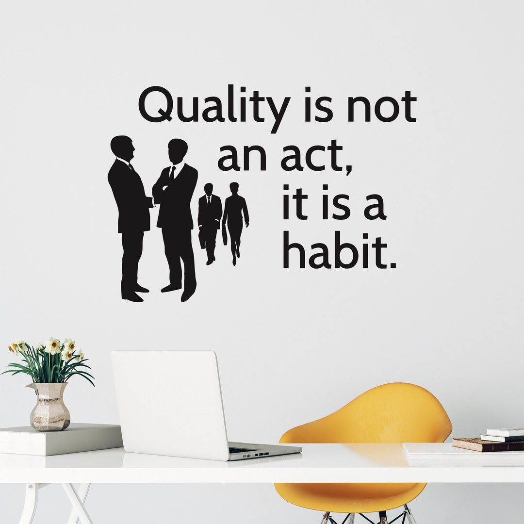 Office Quote Vinyl Wall Decal Motivational Inspirational Quote Business ...