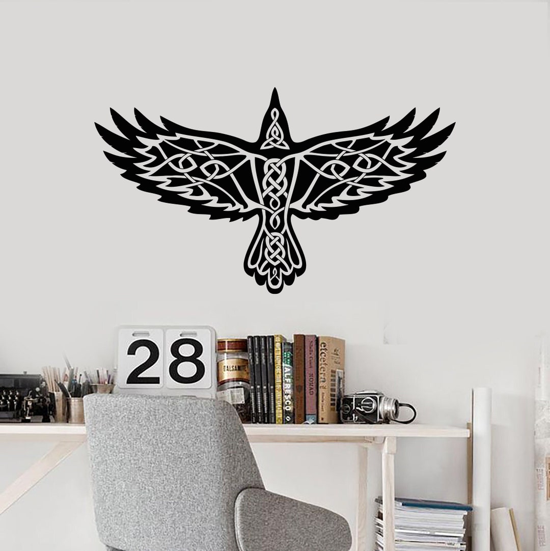 Celtic Birds Vinyl Wall Decal Ornament Ireland Irish Raven Room Decor ...