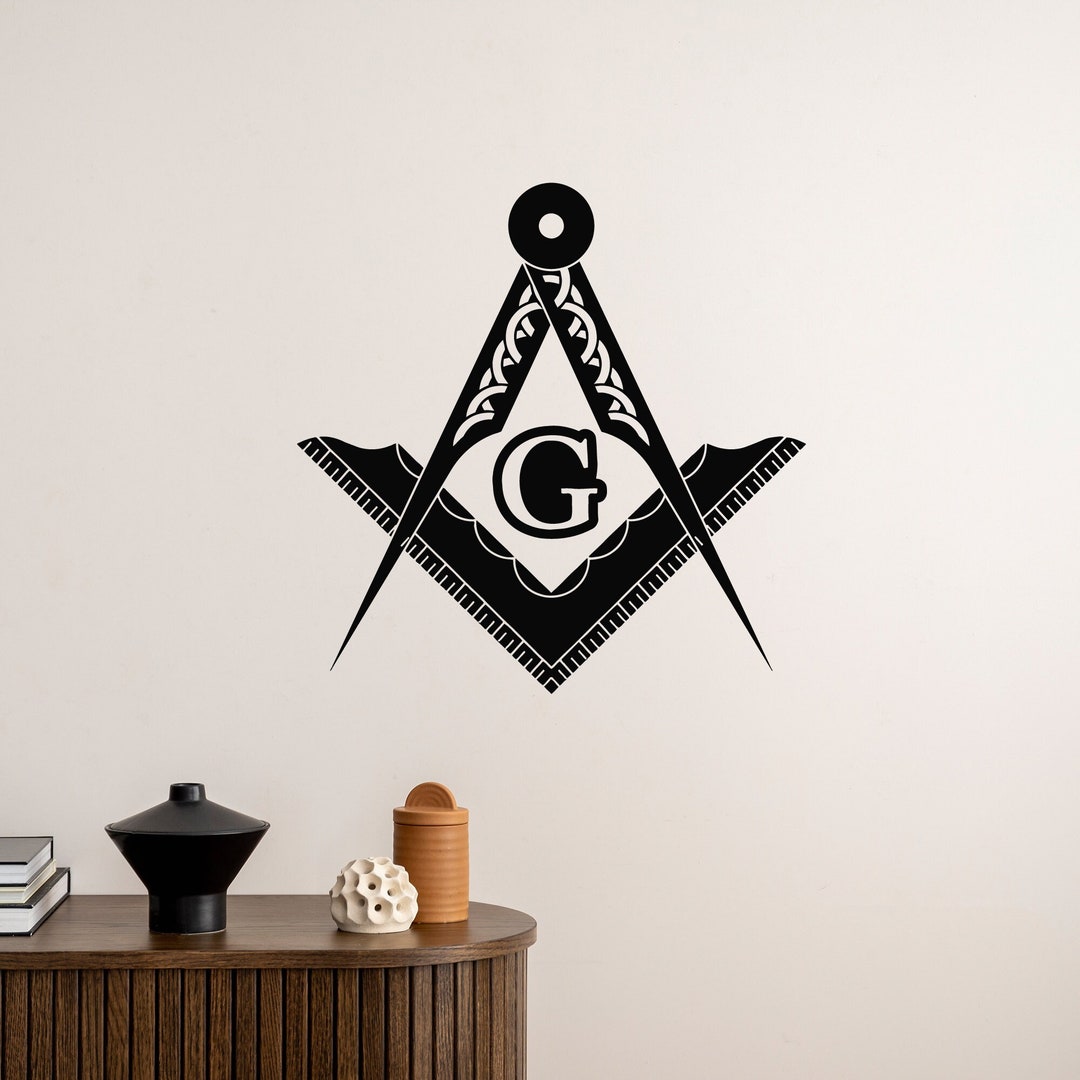 Freemasons Vinyl Wall Decal Art Masonic Sign Symbol Decor Stickers ...