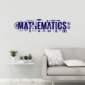 Mathematics Vinyl Wall Decal Math School Decor Idea Classroom ...