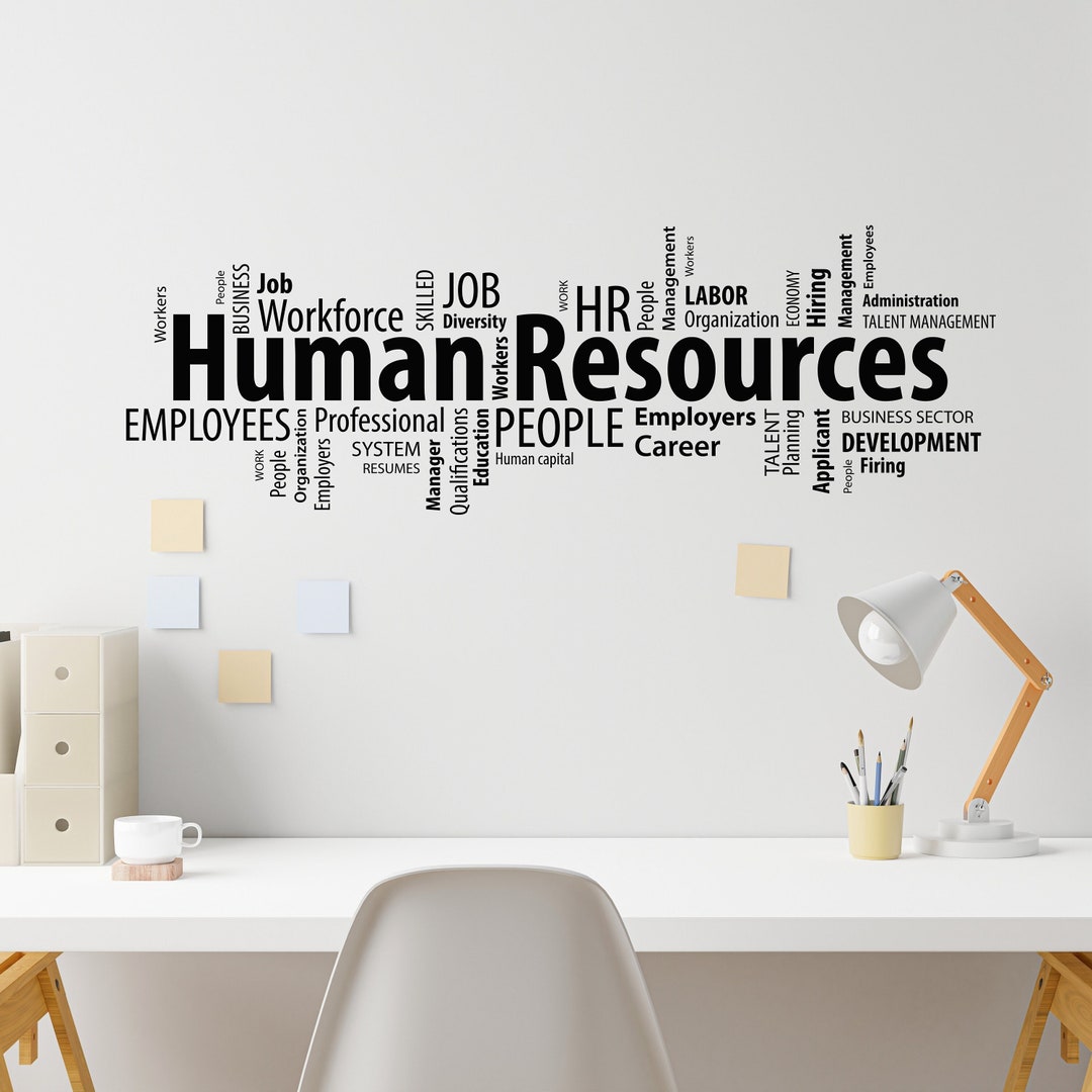 Human Resources Vinyl Wall Decal HR Department Specialist Office Space ...