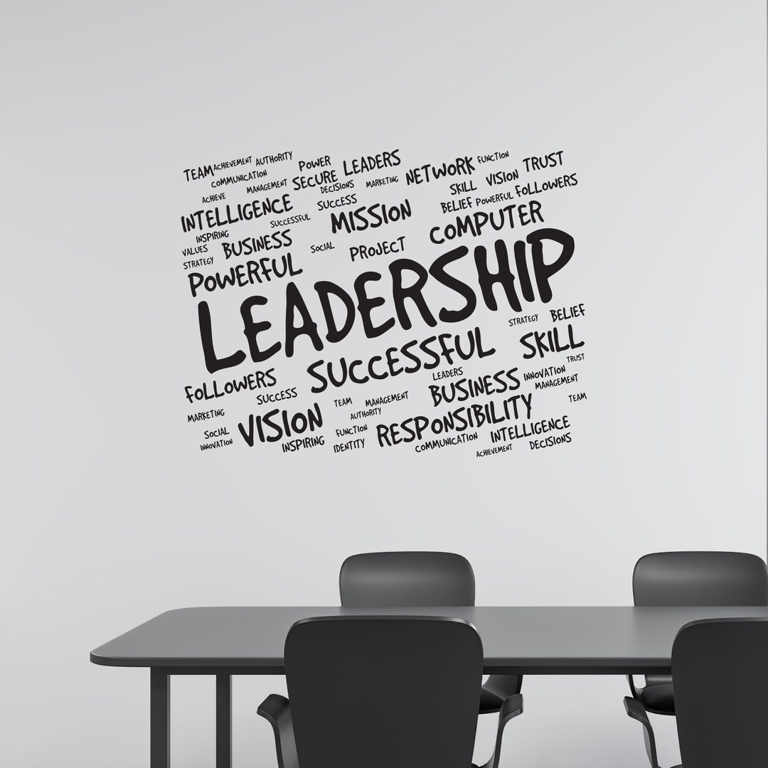 Leadership Vinyl Wall Decal: Motivational Office Decor (#6160di) - Etsy