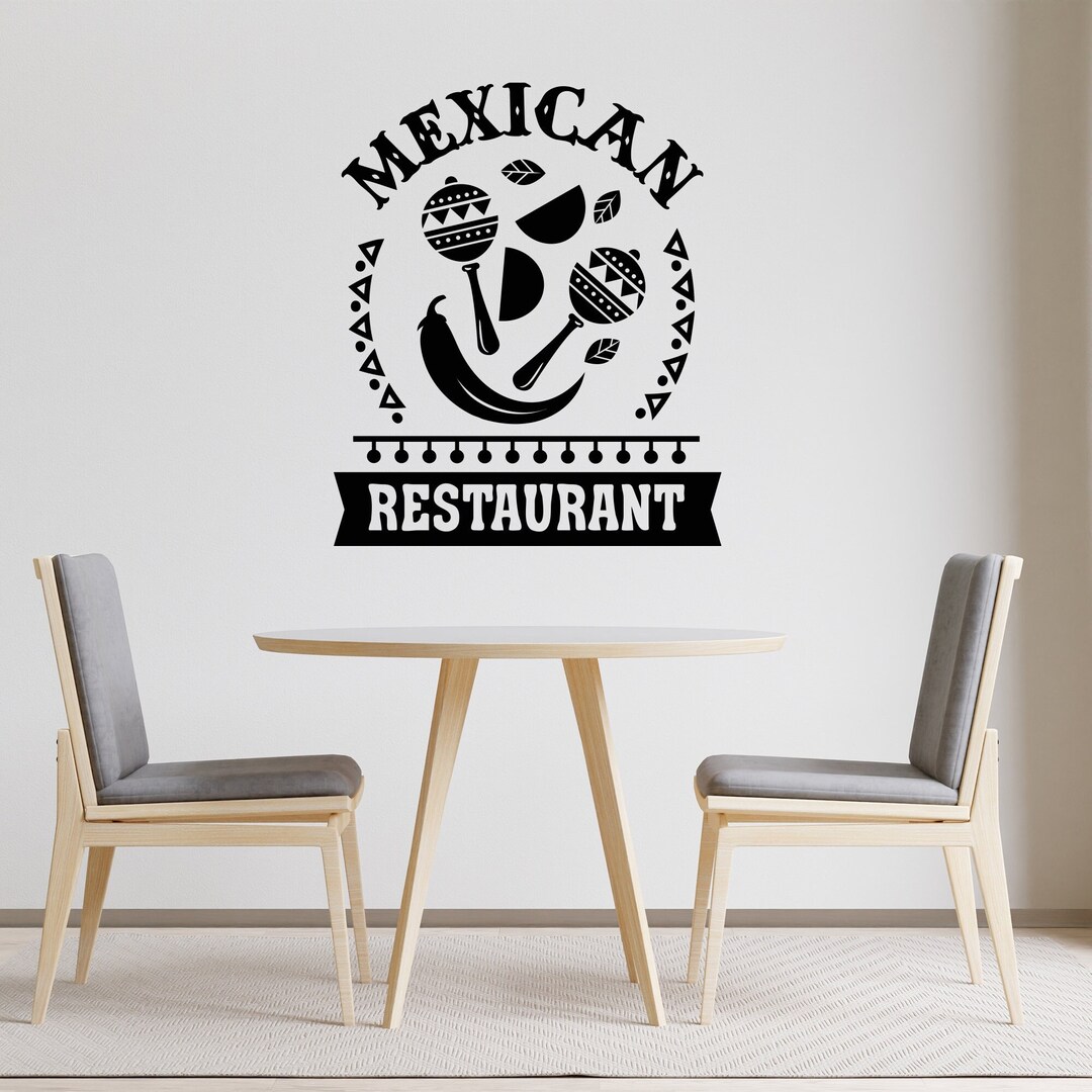 Mexican Restaurant Vinyl Wall Decal: Cuisine Kitchen Decor 6422di - Etsy