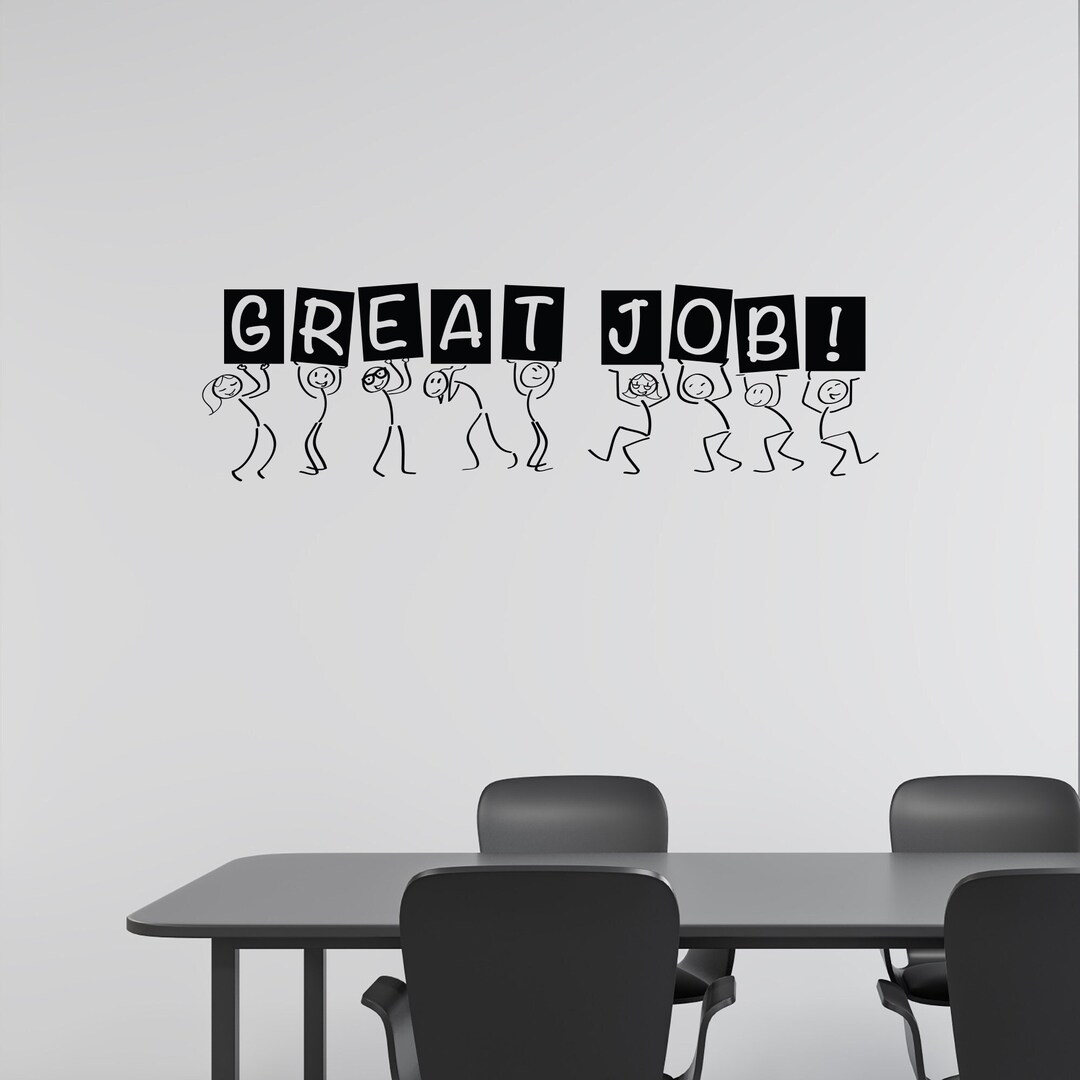 Great Job Vinyl Wall Decal Office Space Positive Business Words ...