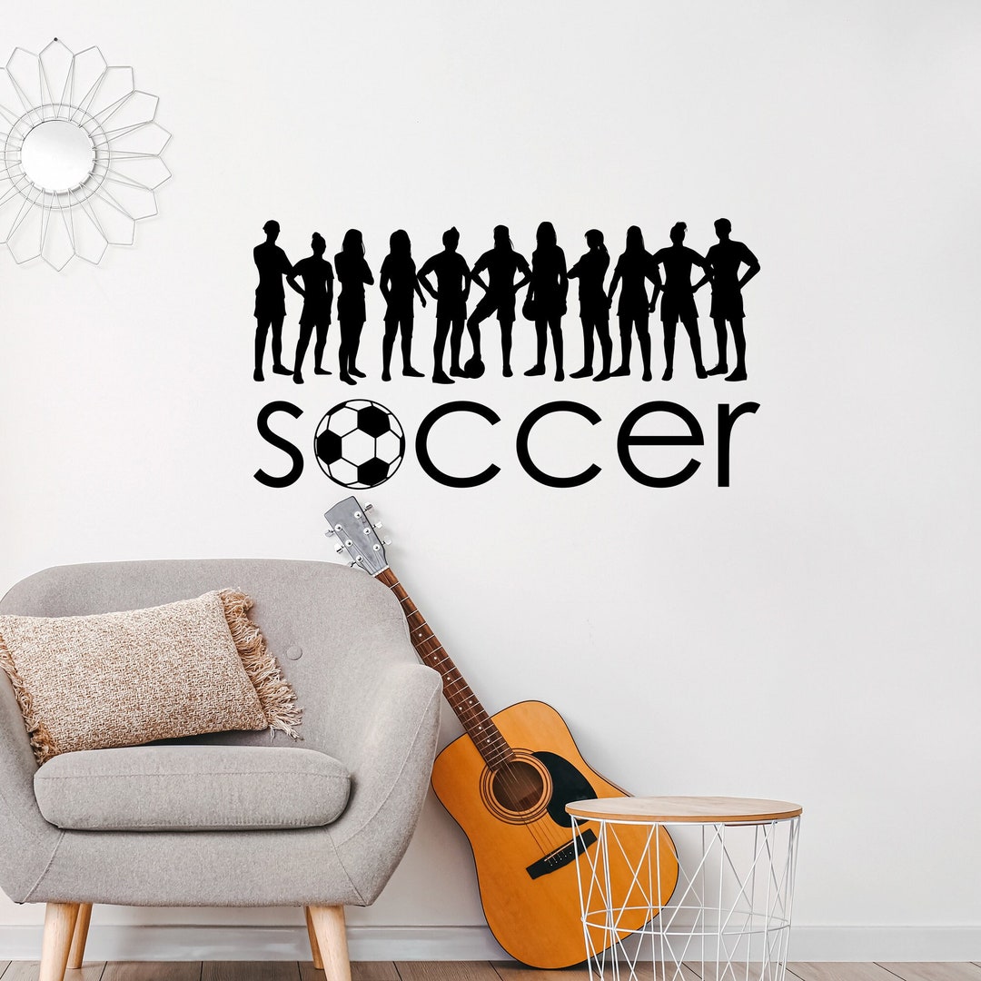 Soccer Team Spirit Wall Sticker - Vinyl Decal for Sports Fans ...