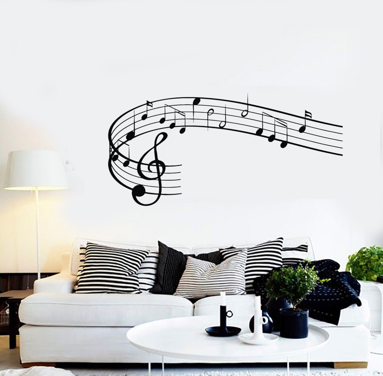 Wall Vinyl Music Notes Clef Rock Pop Song Singing Guaranteed - Etsy