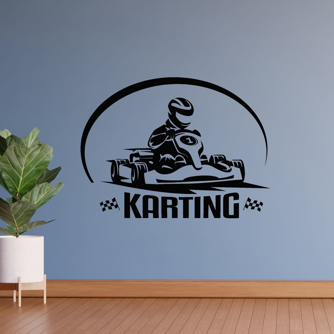 Karting Vinyl Wall Decal Kart Formula 1 Sports Car Racing Sports ...