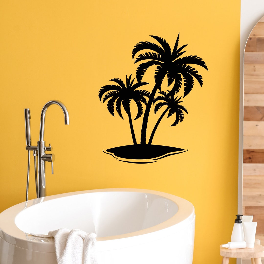 Palm Tree Wall Vinyl Decal Nature Beach Tropical Style Vacation Travel ...
