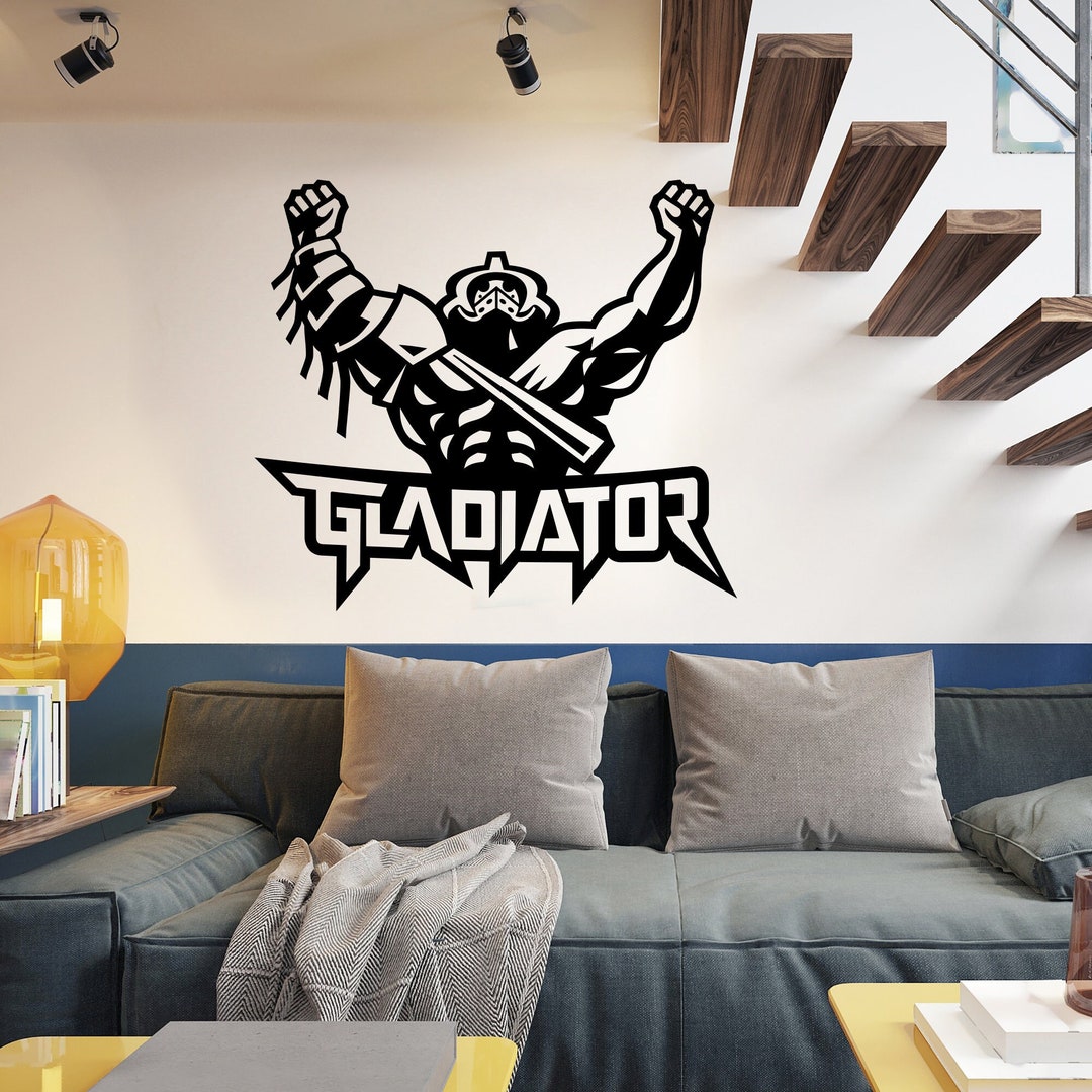 Gladiator Vinyl Wall Decal: Ancient Roman Warrior Art (#6396di) - Etsy