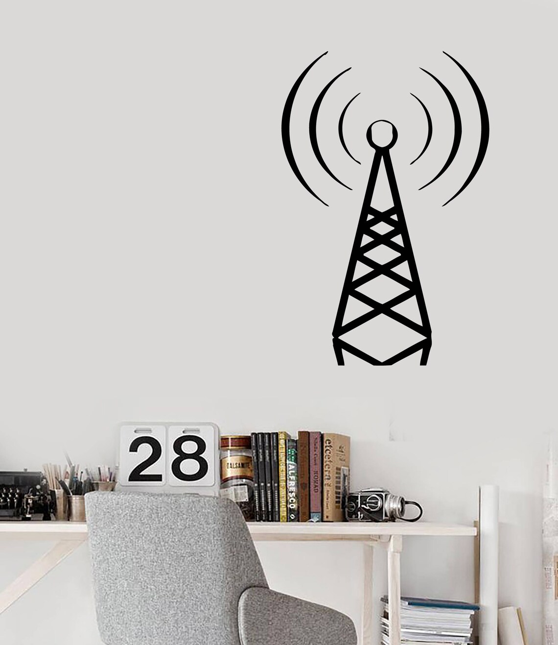 Wall Vinyl Decal Radio and Telephone Station Wave Beacon Decor - Etsy