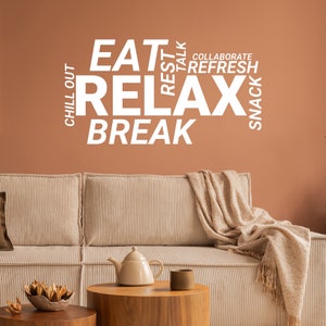 Break Room Wall Decor, Office Teamwork Vinyl Decal, Large Motivational ...