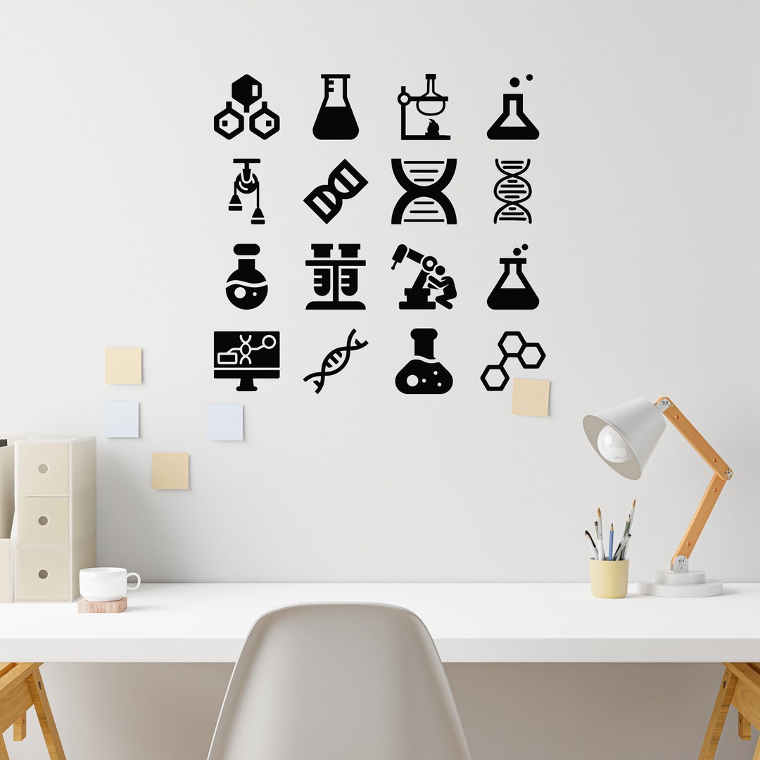 Química vinilo pared calcomanía escuela decoración aula laboratorio ...