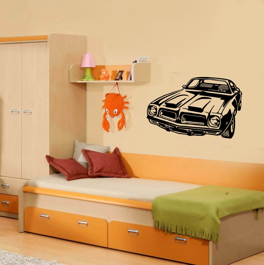 Wall Vinyl Decal Car American Muscle Vintage Sport Auto Racing Decor ...