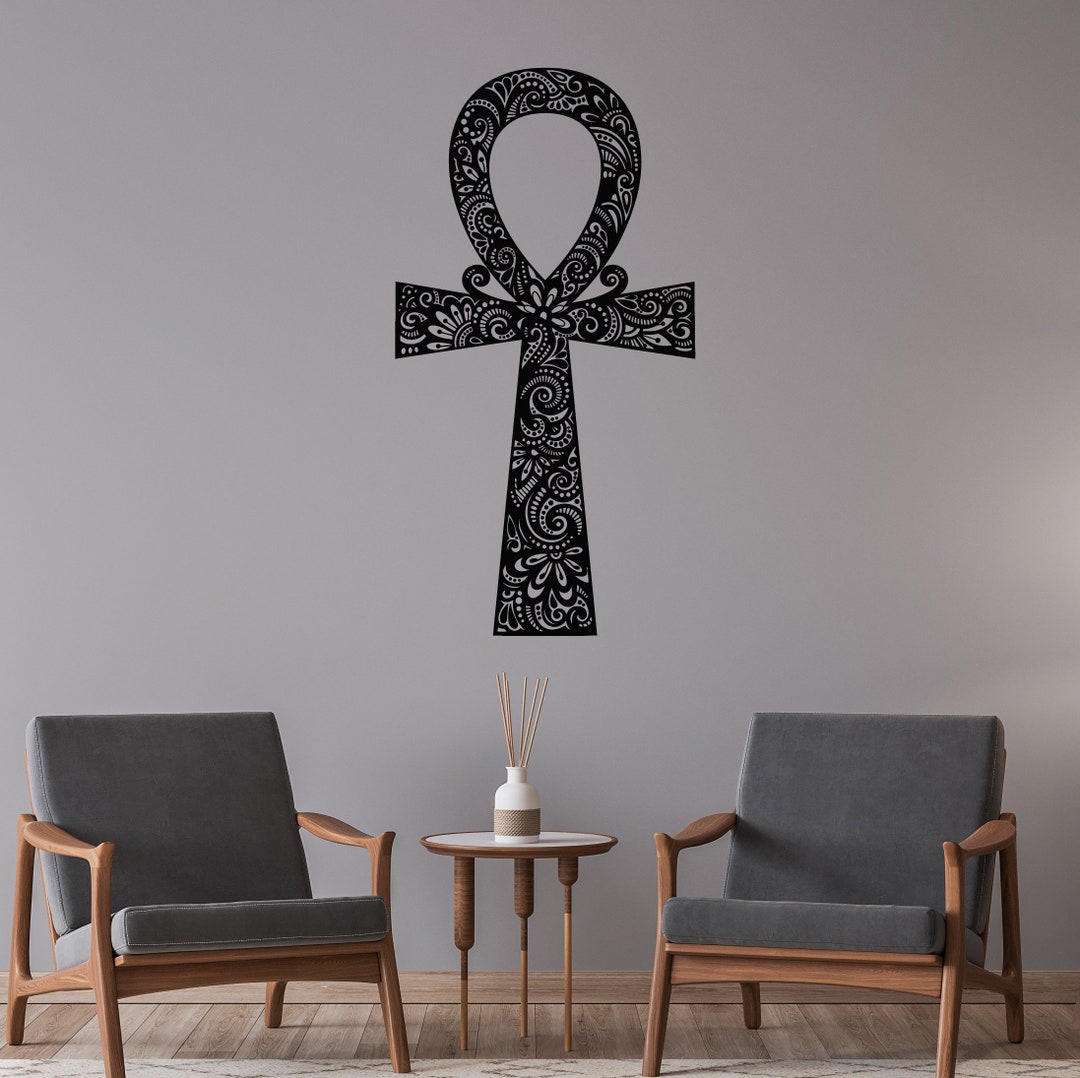 Cross Vinyl Wall Decal Egyptian Symbol Ancient Amulet Ankh Decor ...