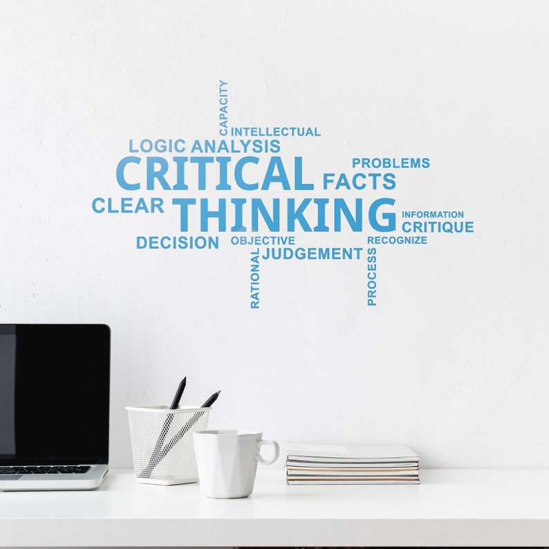 Critical Thinking Vinyl Wall Decal University Middle School Science ...
