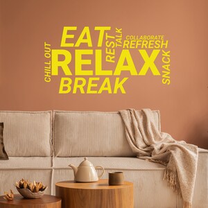 Break Room Wall Decor, Office Teamwork Vinyl Decal, Large Motivational ...