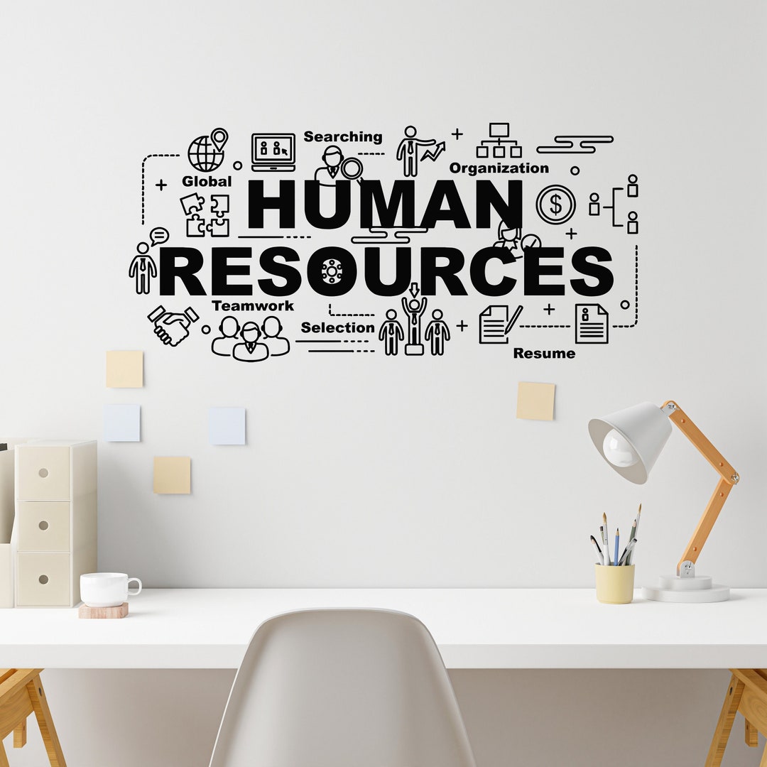 Human Resources Vinyl Wall Decal HR Office Space Decoration Room ...