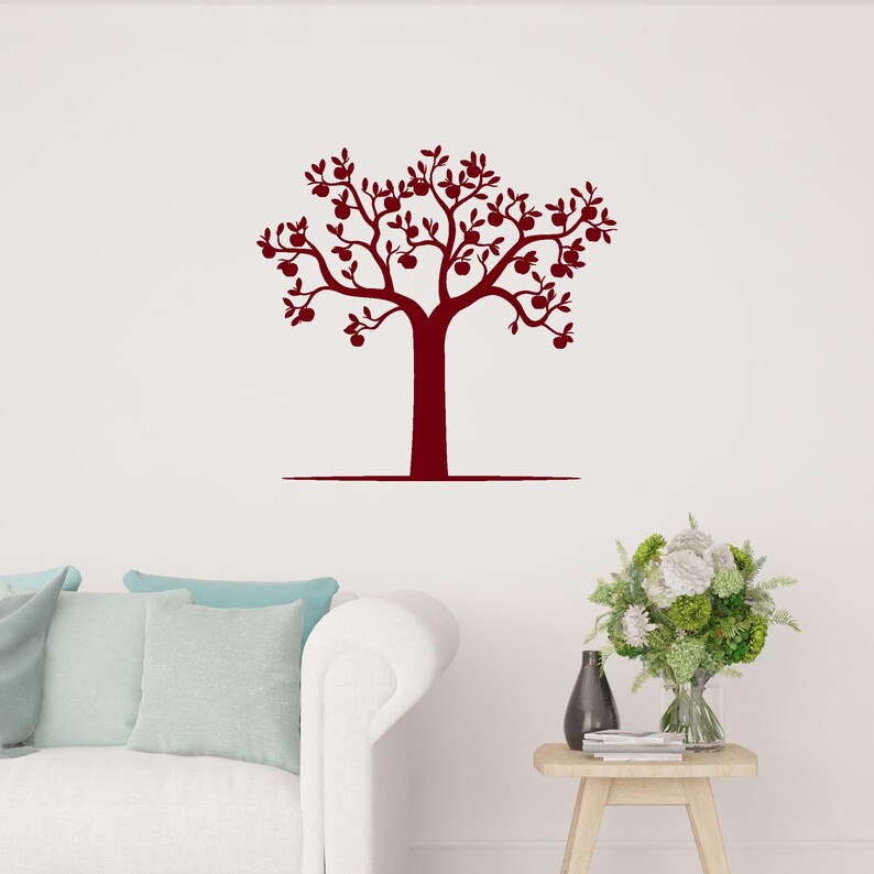 Apple Tree Vinyl Wall Decal: Nature-inspired Home Decor (#128dl) - Etsy
