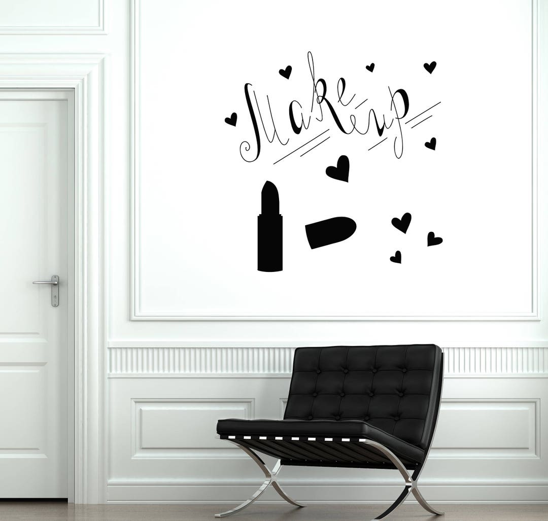 Makeup Vinyl Wall Decal Pomade Girl Room Beauty Salon Cosmetics ...