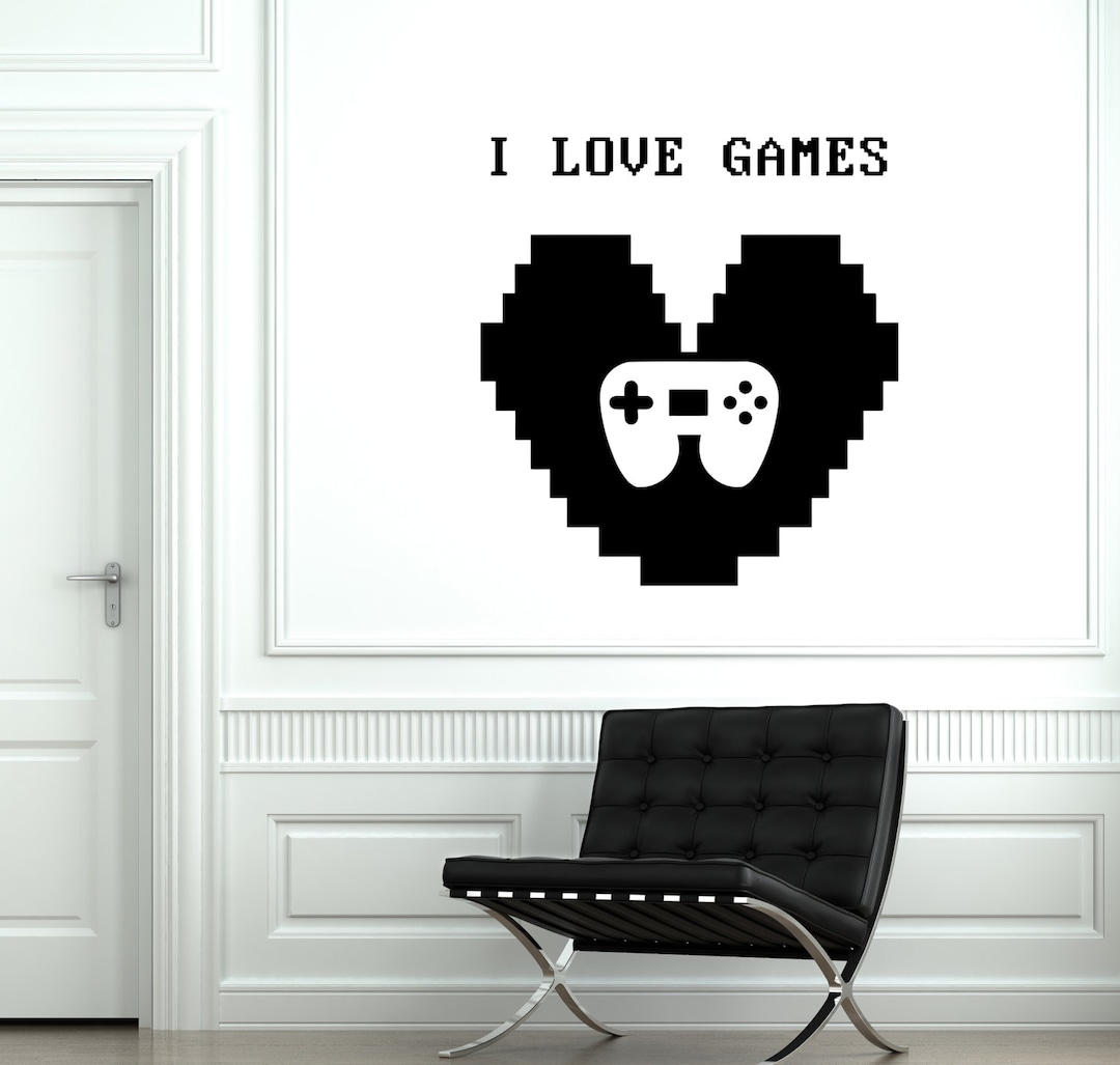 Wall Decal Gaming I Love Games Quote Sign Vinyl Decal Sticker 1805dz - Etsy