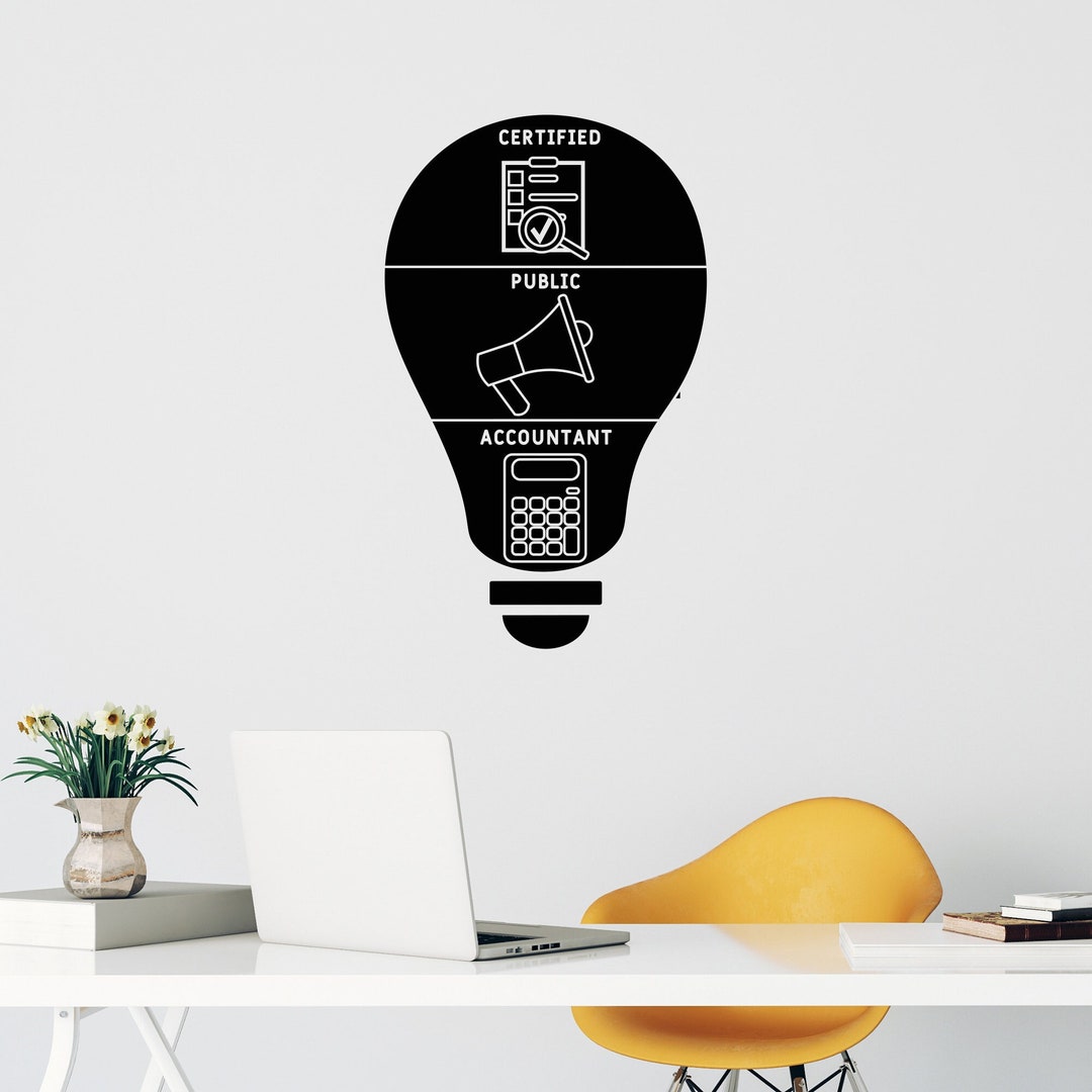 Certified Public Accountant Vinyl Wall Decal Accounting Department ...