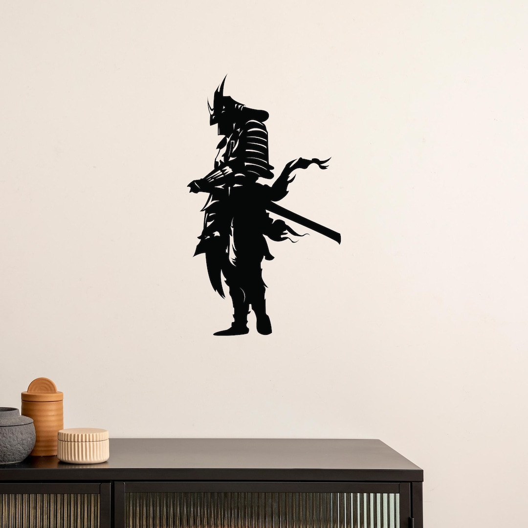 Samurai Warrior Vinyl Wall Decal: Asian Art Decor 6570di - Etsy