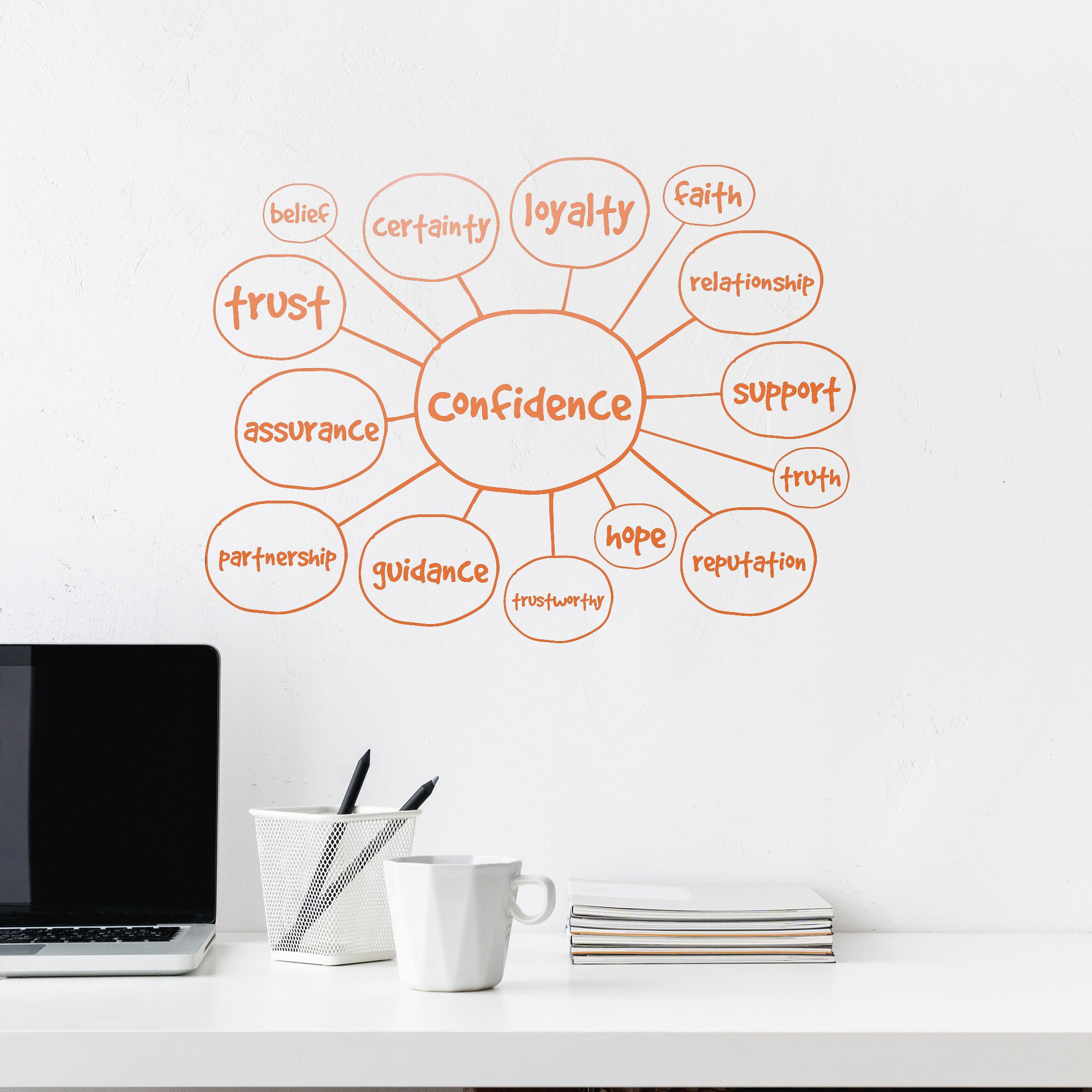 Office Vinyl Wall Decal Confidence Trust Loyalty Company Decor Idea ...
