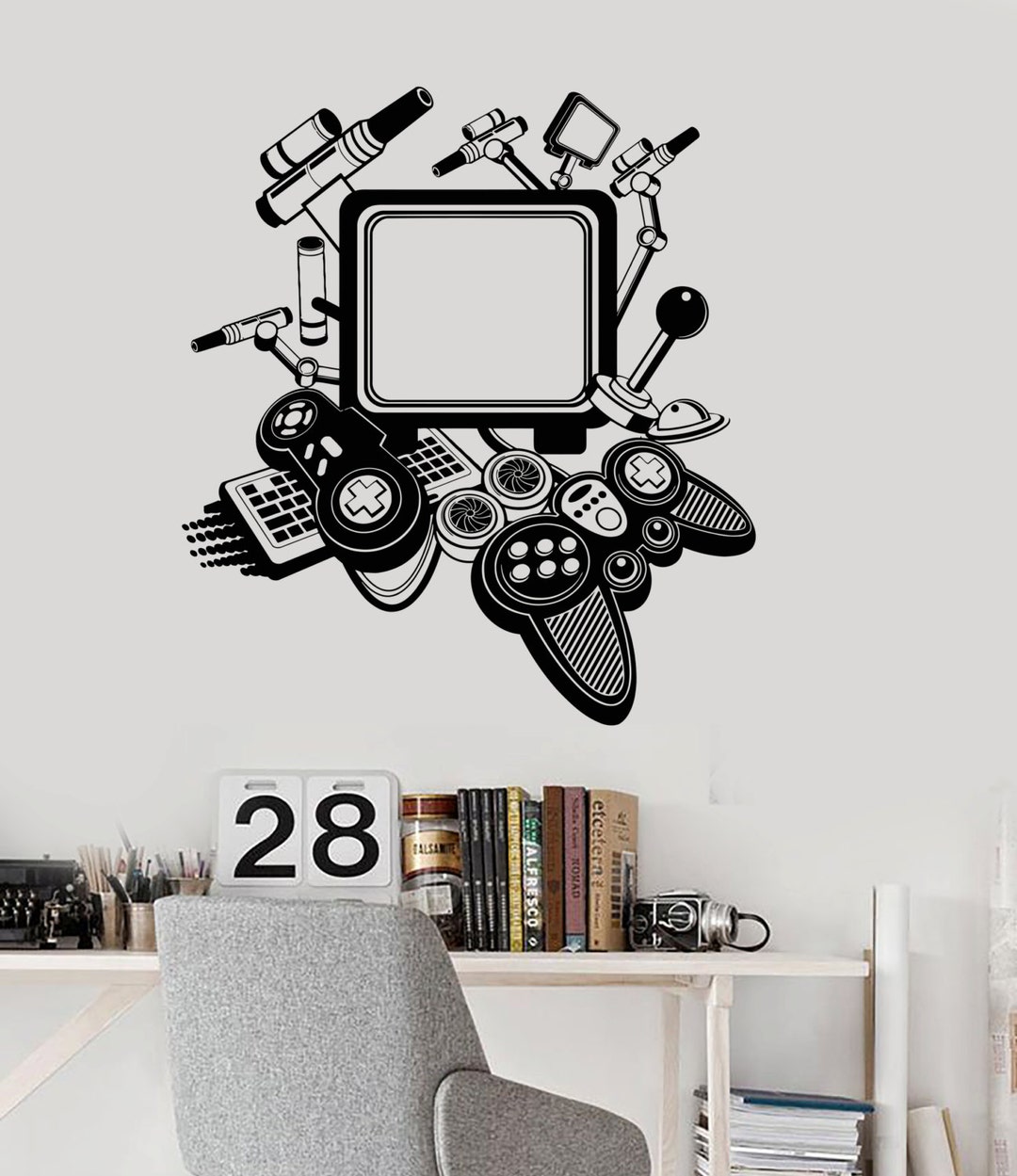 Wall Vinyl Decal Gamer Gaming Joysticks Cool Decor 2346di - Etsy
