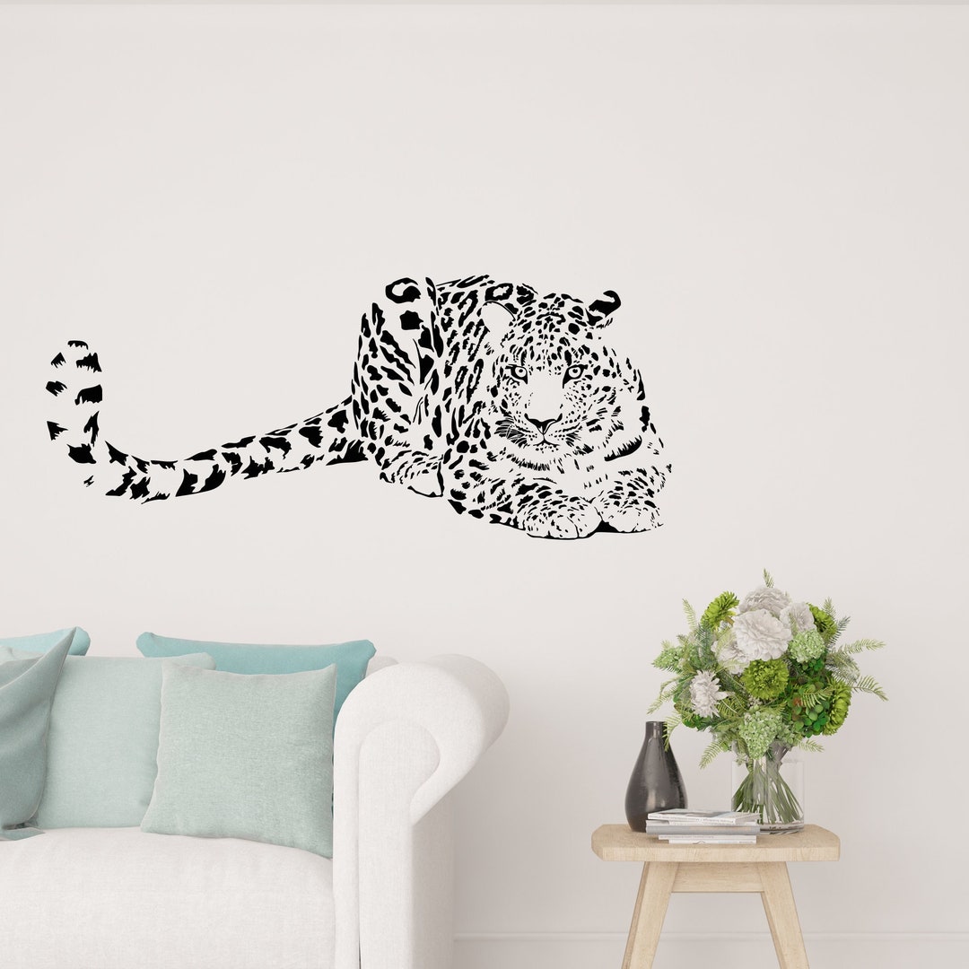 Jaguar Vinyl Wall Decal - Wild and Stylish Predator Safari Animal Peel ...
