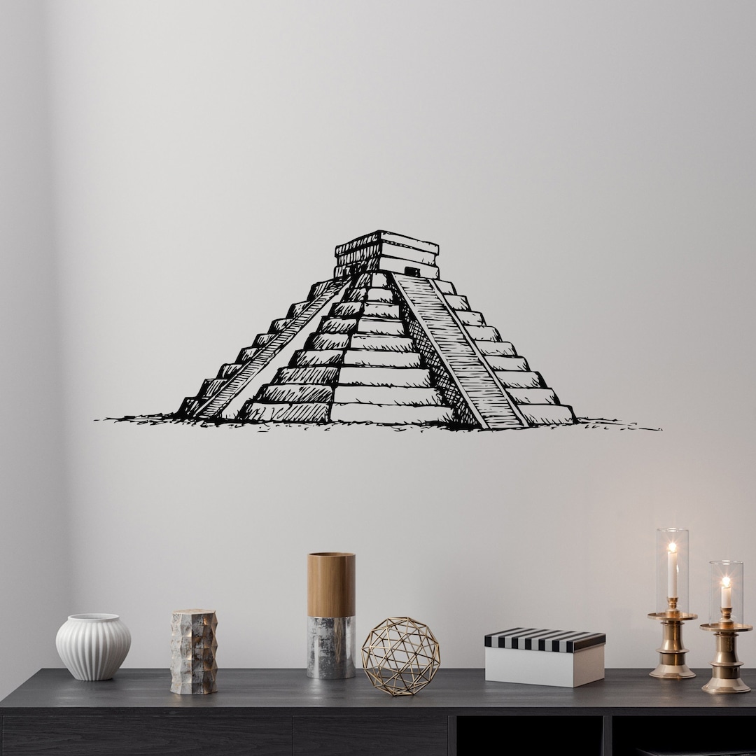Mesoamerican Pyramids Vinyl Wall Decal Ancient World Aztecs Maya ...