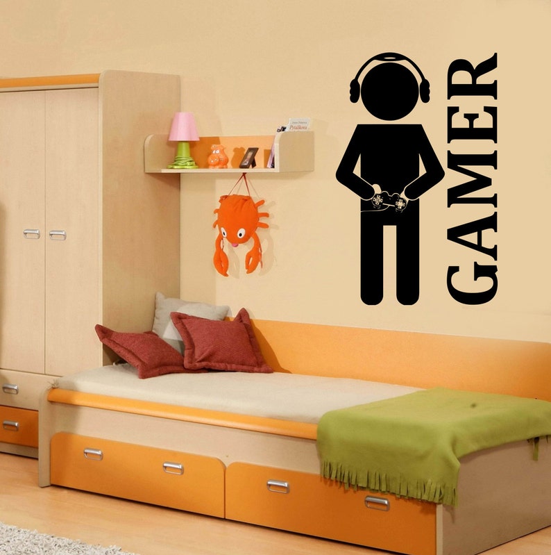 Wall Vinyl Decal Gamer Gaming Winning a Computer Game Play | Etsy