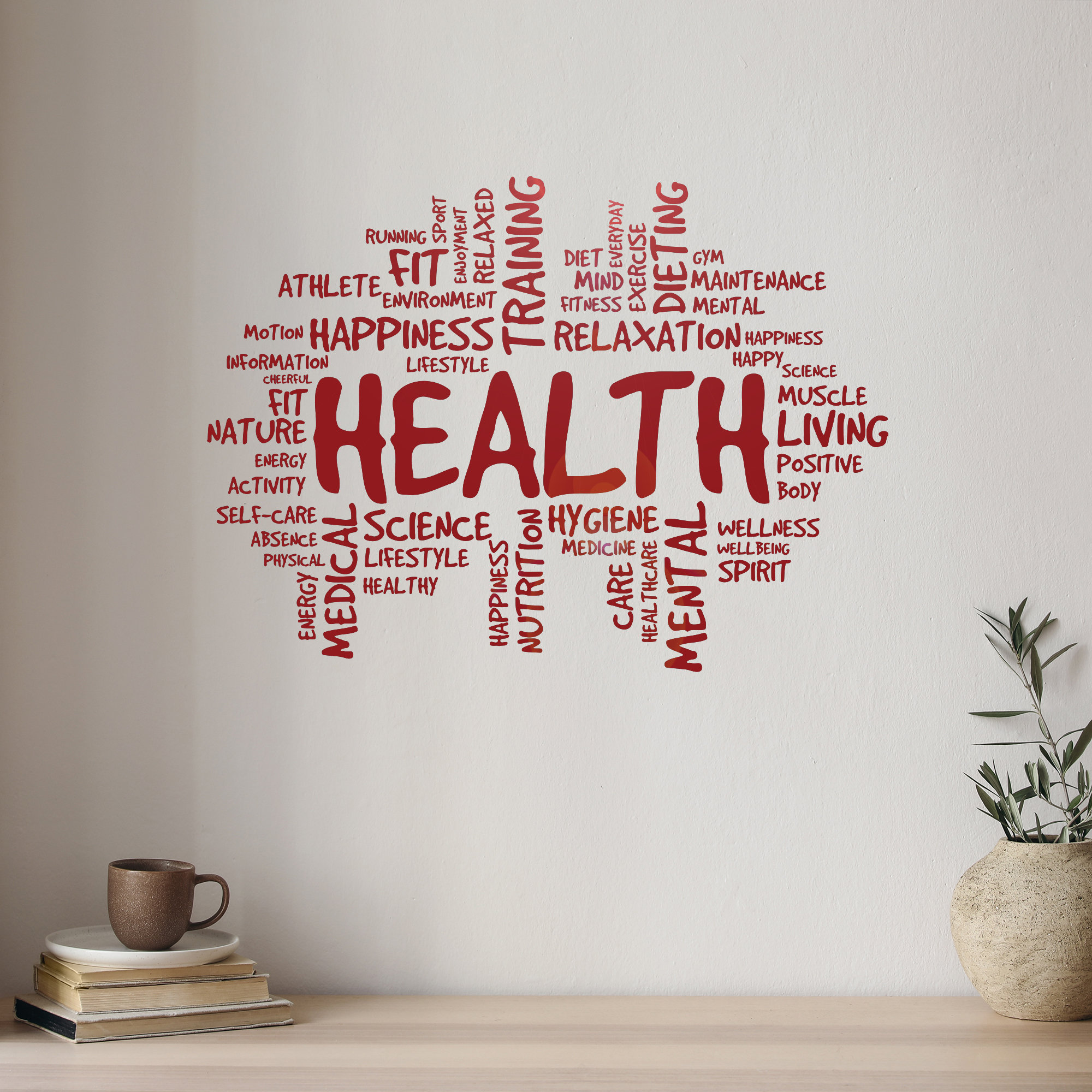 Health Words Vinyl Wall Decal Healthcare Hospital Pharmacy Clinic Home ...