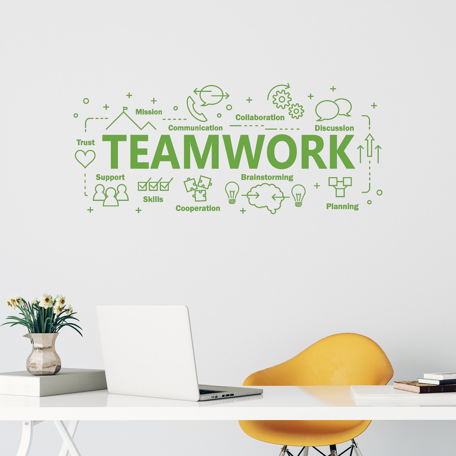 Teamwork Wall Decal Vinyl, Inspiring Office Quote Sticker, Team ...