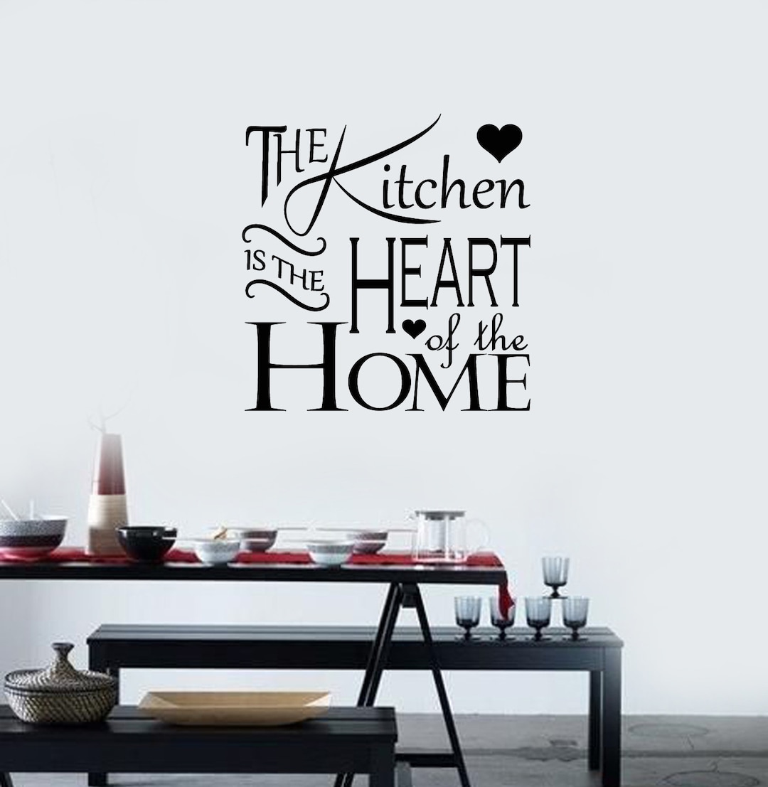 Kitchen Quote Vinyl Wall Decal Saying Dining Room Home Art Stickers ...