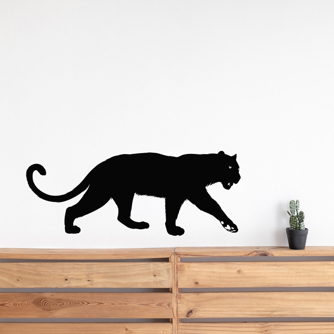 Panther Vinyl Wall Decal Wild Big Cat Beast Predator Animal Living Room ...