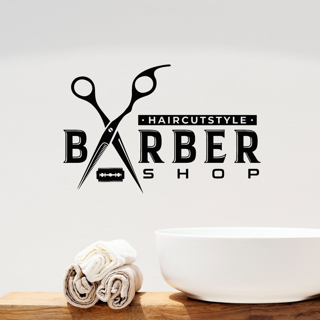 Barber Shop Vinyl Wall Decal Haircuts Style Man's Hair Salon Stickers ...