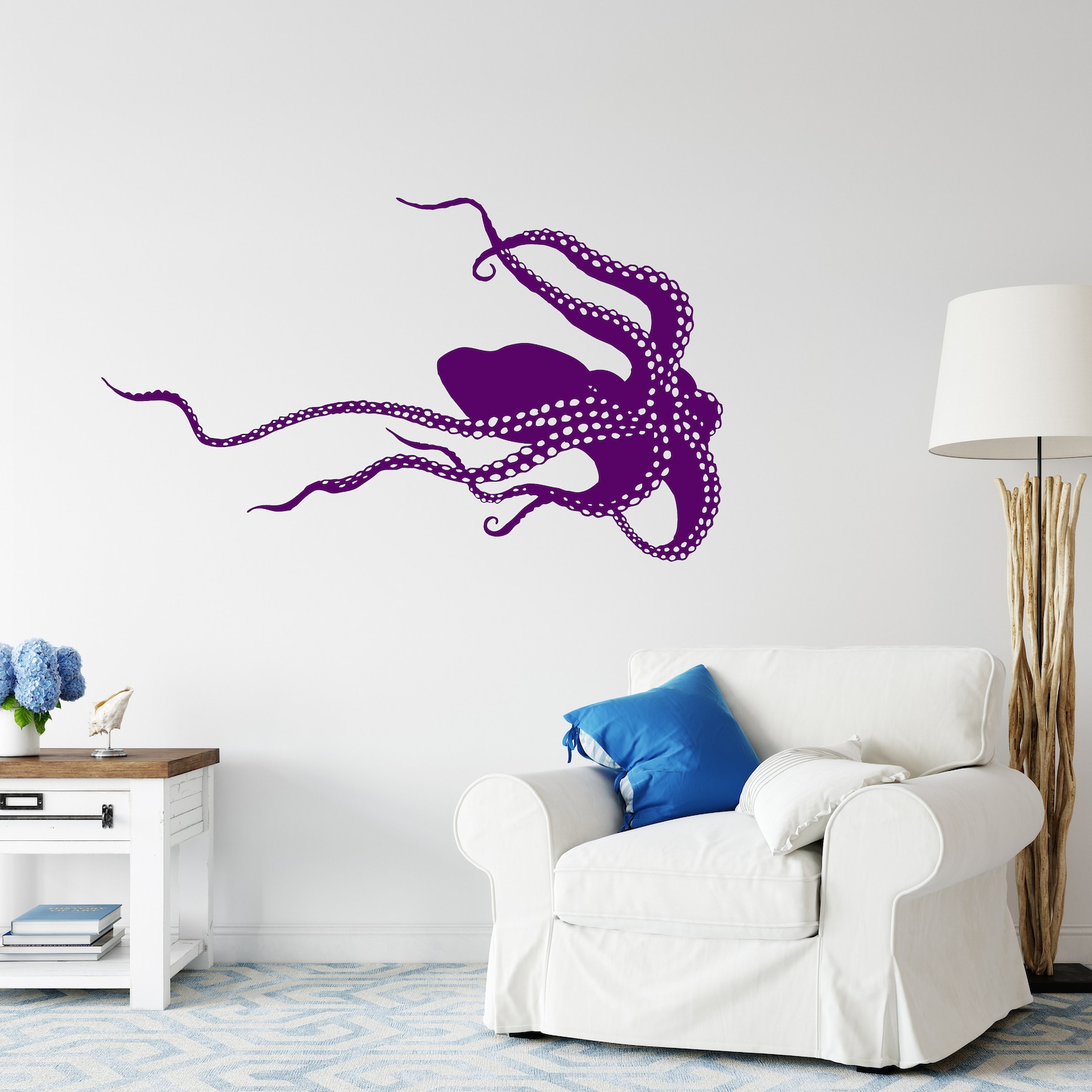 Octopus Tentacles Vinyl Wall Decal Ocean Sea Monster Marine Style Room ...