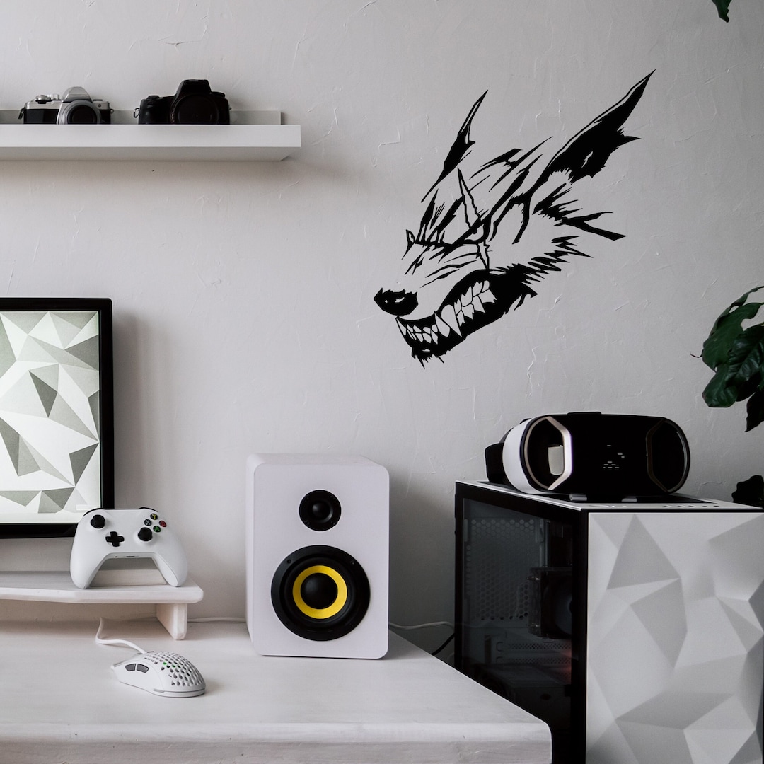 Werewolf Vinyl Wall Decal Wolf Scar Fantasy Beast Predator Stickers ...
