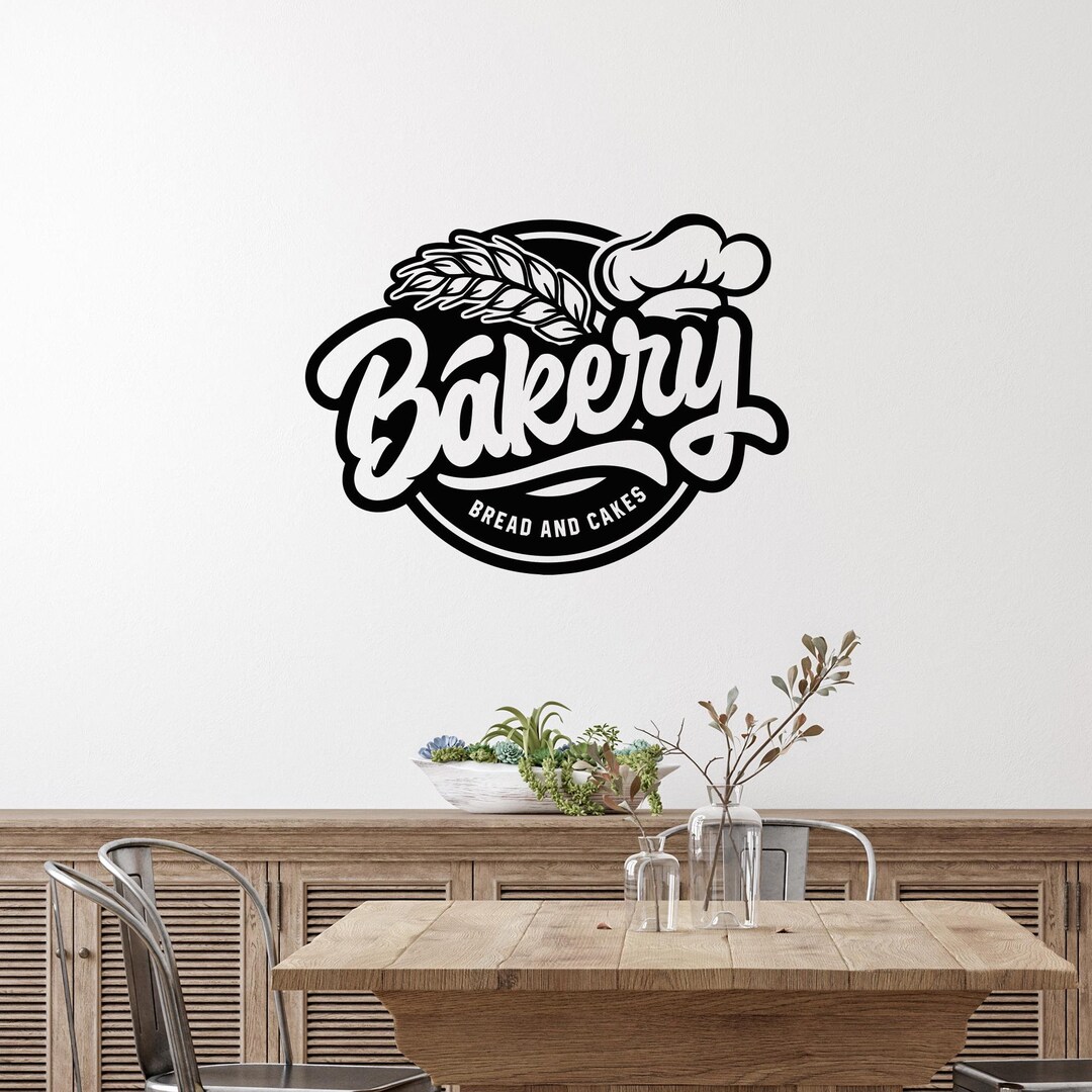 Bakery Sign Vinyl Wall Decal: Bread & Cakes Shop Decor (#6220dg) - Etsy