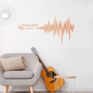 Sound Zone Vinyl Wall Decal: Music Wave Art Decor (#6414di) - Etsy