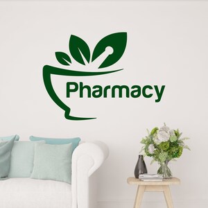 Pharmacy Vinyl Wall Decal Symbol Pharmacist Technician Pharmacology ...