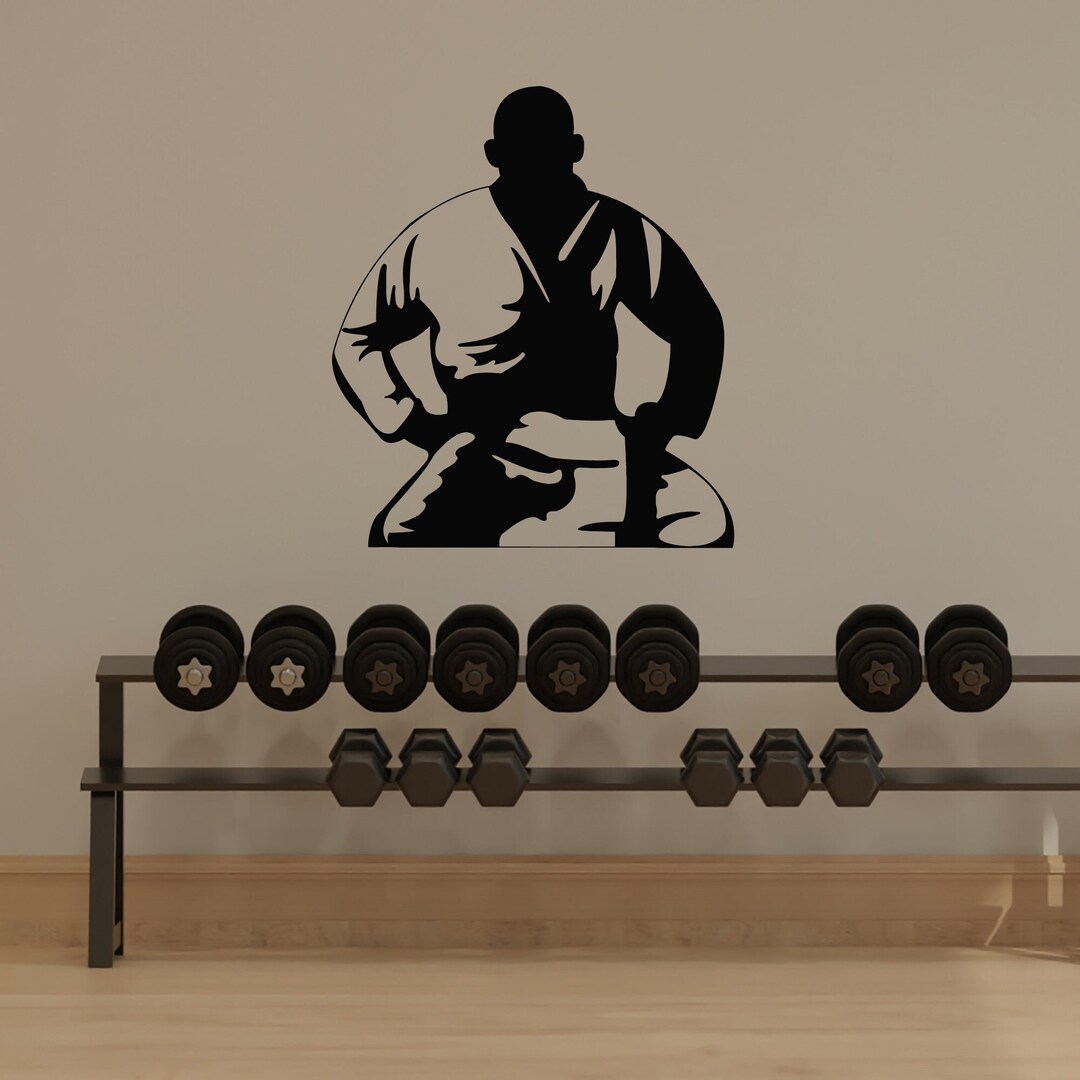 Jiu Jitsu Vinyl Wall Decal Martial Arts Gym Fight Sports Art Stickers ...