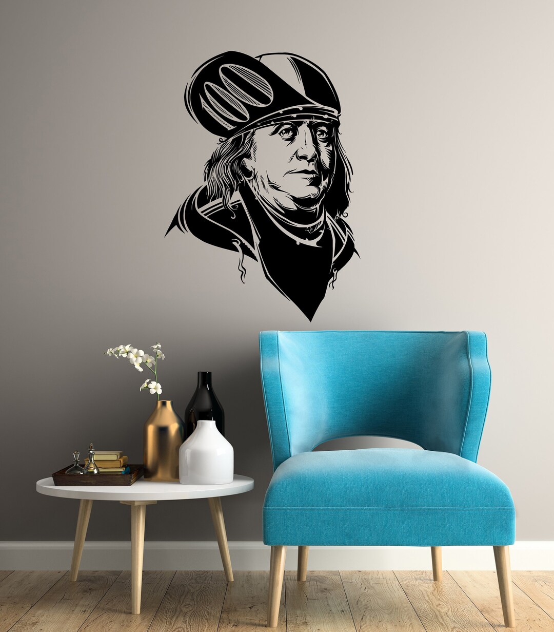 Benjamin Franklin Vinyl Wall Decal Hip Hop Style Money Dollars Teen ...