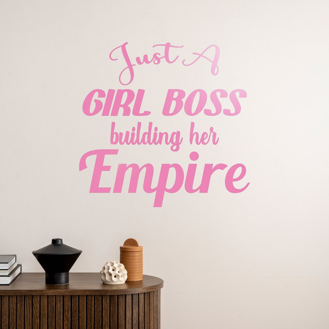 Girl Boss Vinyl Wall Decal Quote Lettering Saying Words Success ...
