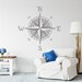 Compass Vinyl Wall Decal Ocean Sea Marine Theme Room Adventure Stickers ...