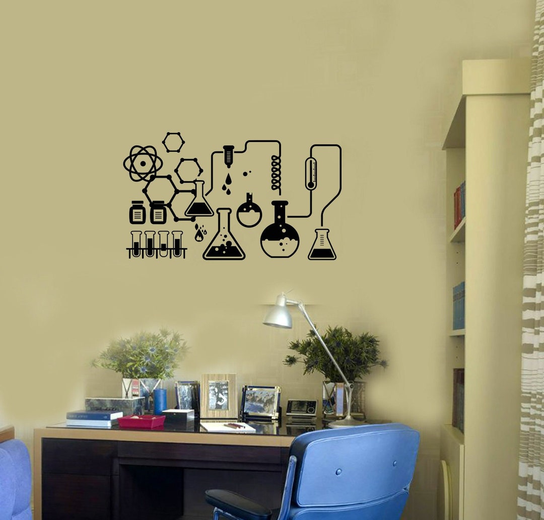 Chemical Lab Vinyl Wall Decal School Classroom Decor Science Laboratory ...